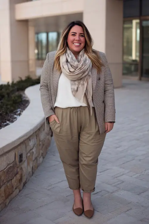 10 Winter Business Casual Outfits for Plus-size Women That Balance ...